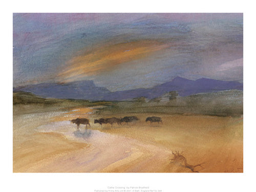 Cattle Crossing by Patrick Bradfield | 11.8 x 15.7 Fine Art Print ...