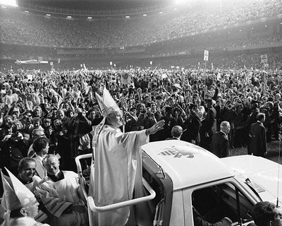 Framed Art Pope John Paul II Visits US, Yankee Stadium, 1979 by McMahan ...